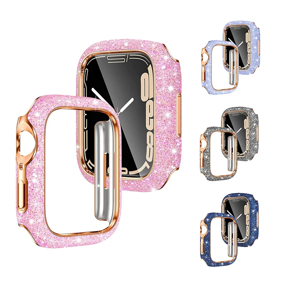 Bling-Case-for-Apple-Watch-Cases-41mm-45-44-40mm-Diamond-Bumper-Watch ...