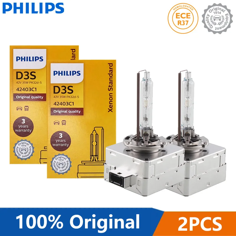 2X Philips HID D3S 35W Xenon Standard 4200K Auto Lamps Original Car ...