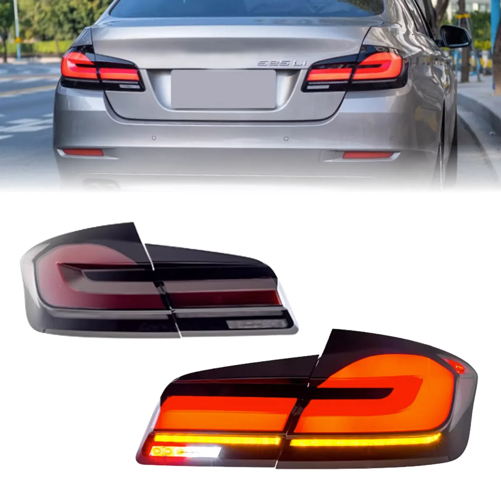 Car Lights for BMW F10 F18 LED Tail Lamp 520i 525i 530i 528i 530i M5 11 ...