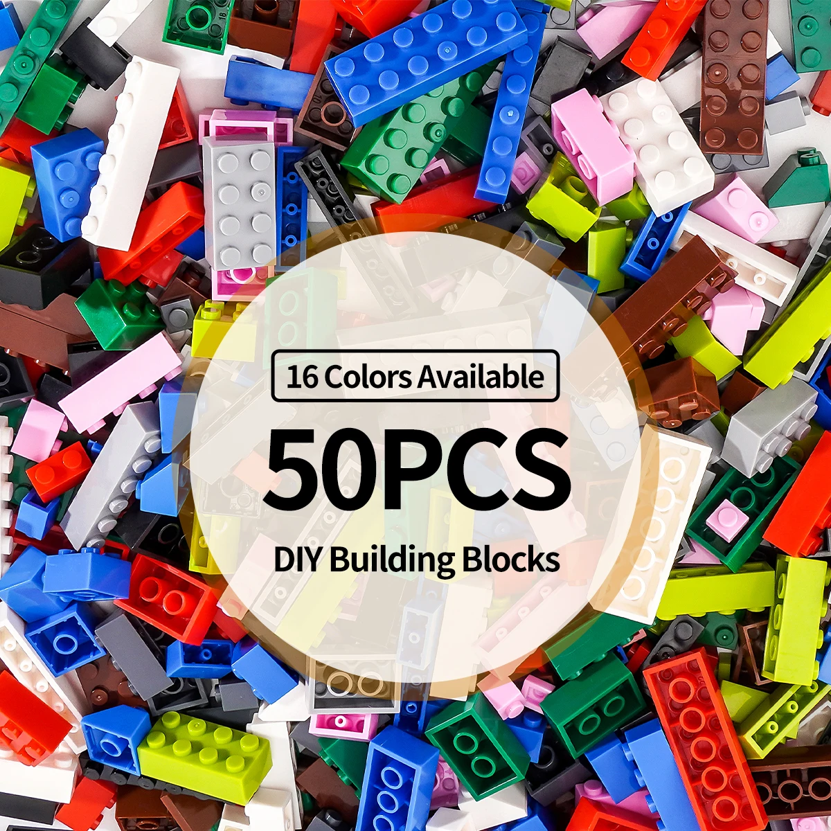 200g 2x6 DlY Building Blocks Thick FiguresBricks Dots Educational ...