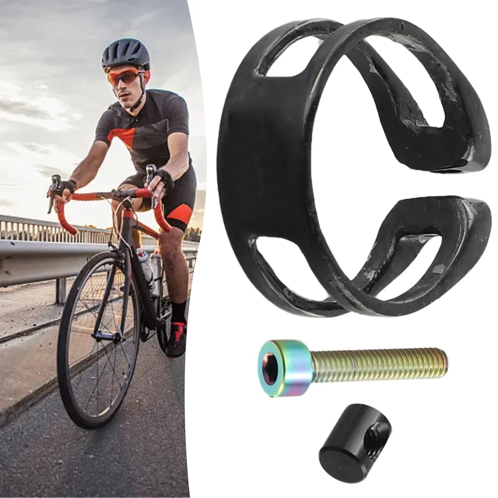 Road Bicycle Seat Tube Lock 34.9/31.8mm Ultralight 6g Carbon Fibre ...