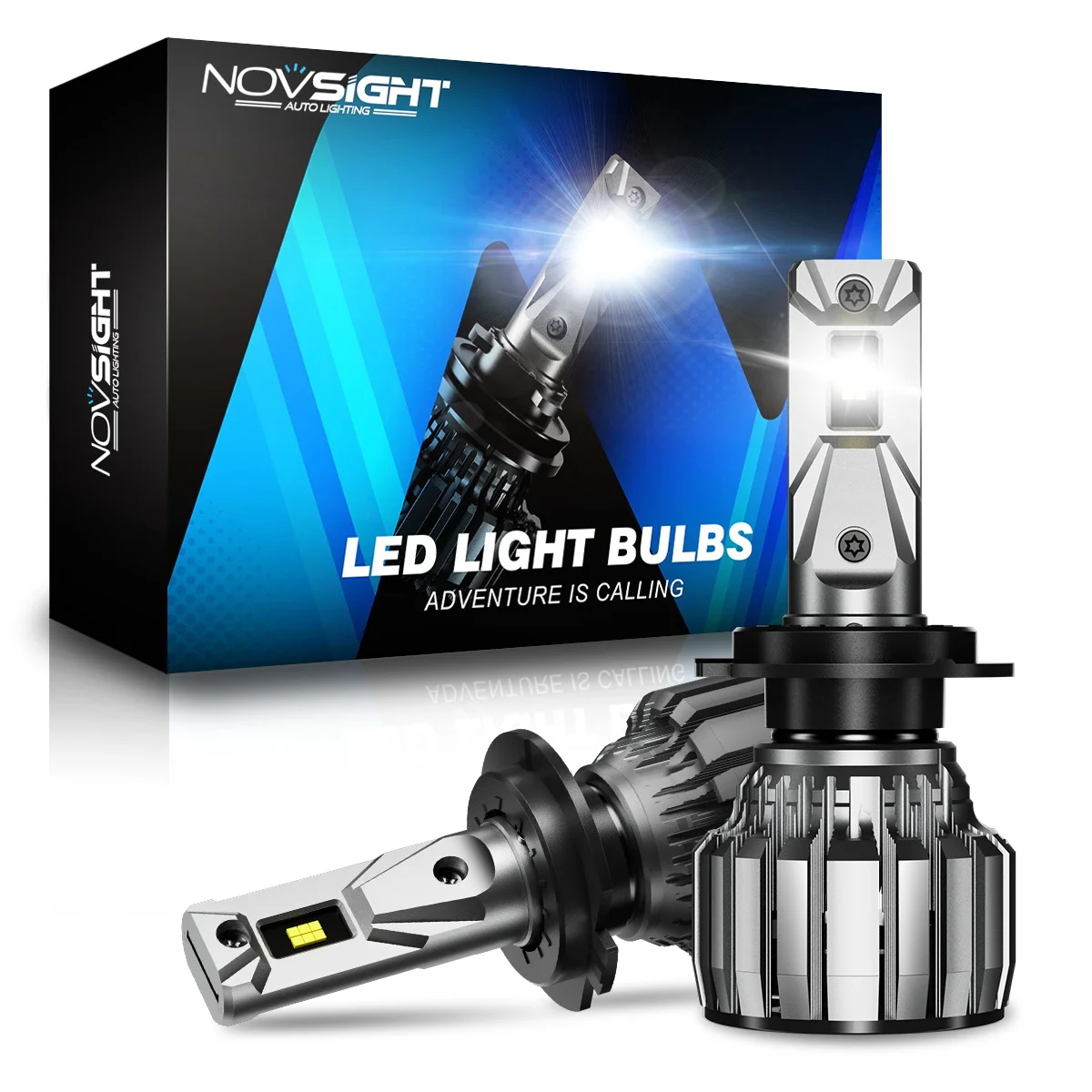NOVSIGHT-H7-Super-Bright-Lamps-Car-Headlight-H4-LED-H8-H9-H11-9005-HB3 ...