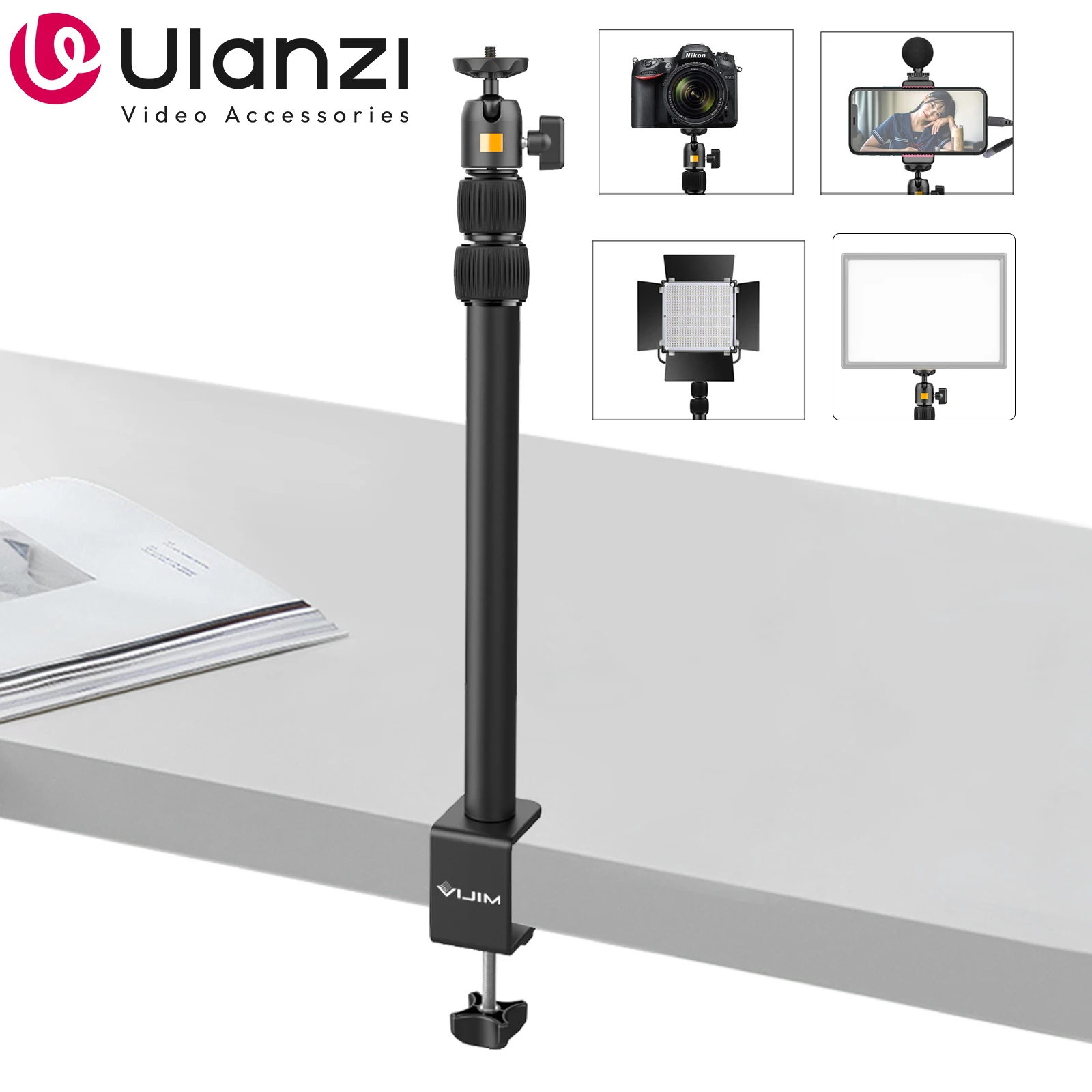 VIJIM-LS01-Overhead-Camera-Mount-Desk-Stand-Webcam-Microphone-Boom-Arm ...