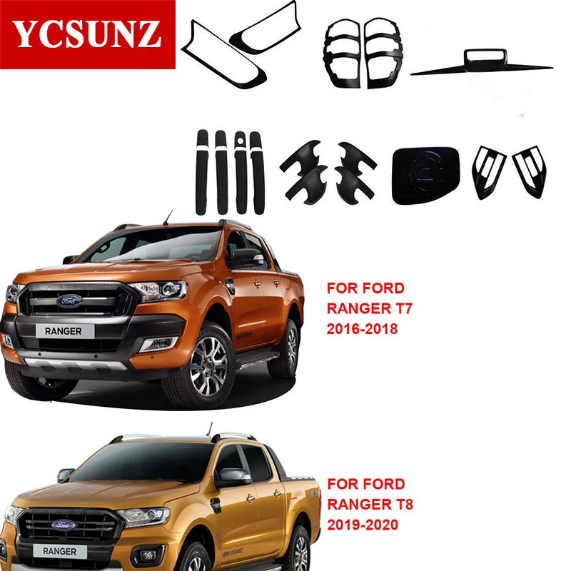 Abs Car Styling Black Full Kit Set For Ford Ranger T7 2016-2019 ...