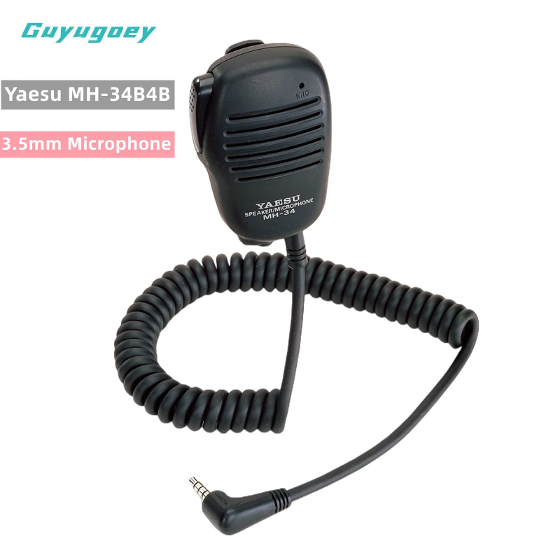 Yaesu MH-34B4B Speaker Microfone, Clipe Giratório, 3,5 milímetros fone de ouvido, Audio Jack, VX ...