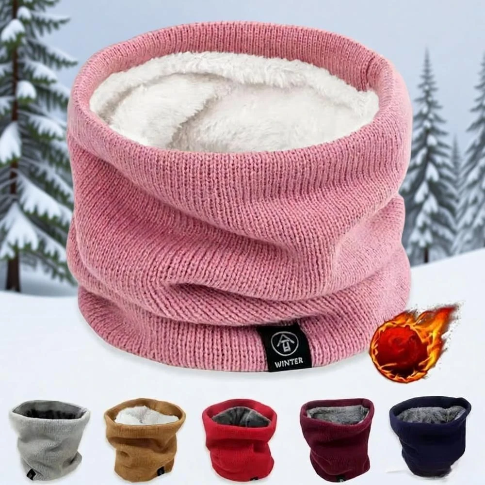 Winter Warm Knitted Neck Scarf for Women Men Plush Full Mask Outdoor ...