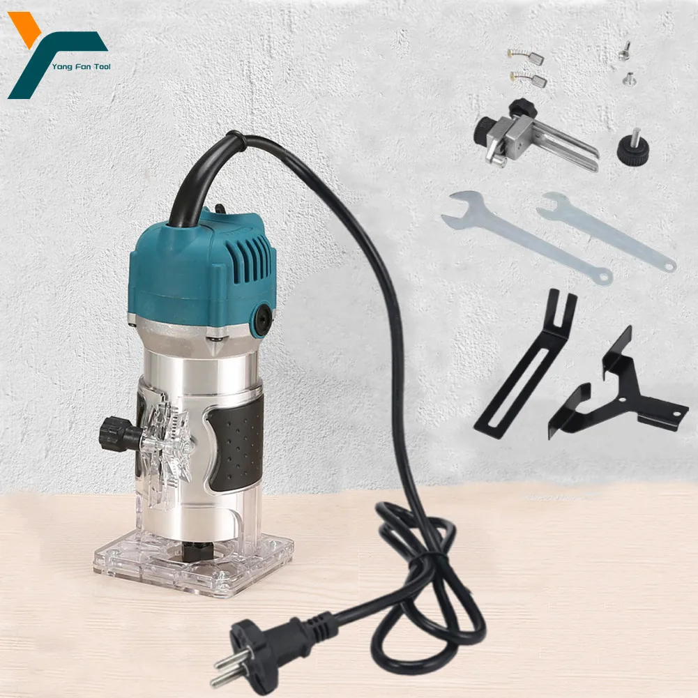 Wood Router Machine 1/4'' Milling Electric Trimmer Engraving Slotting ...