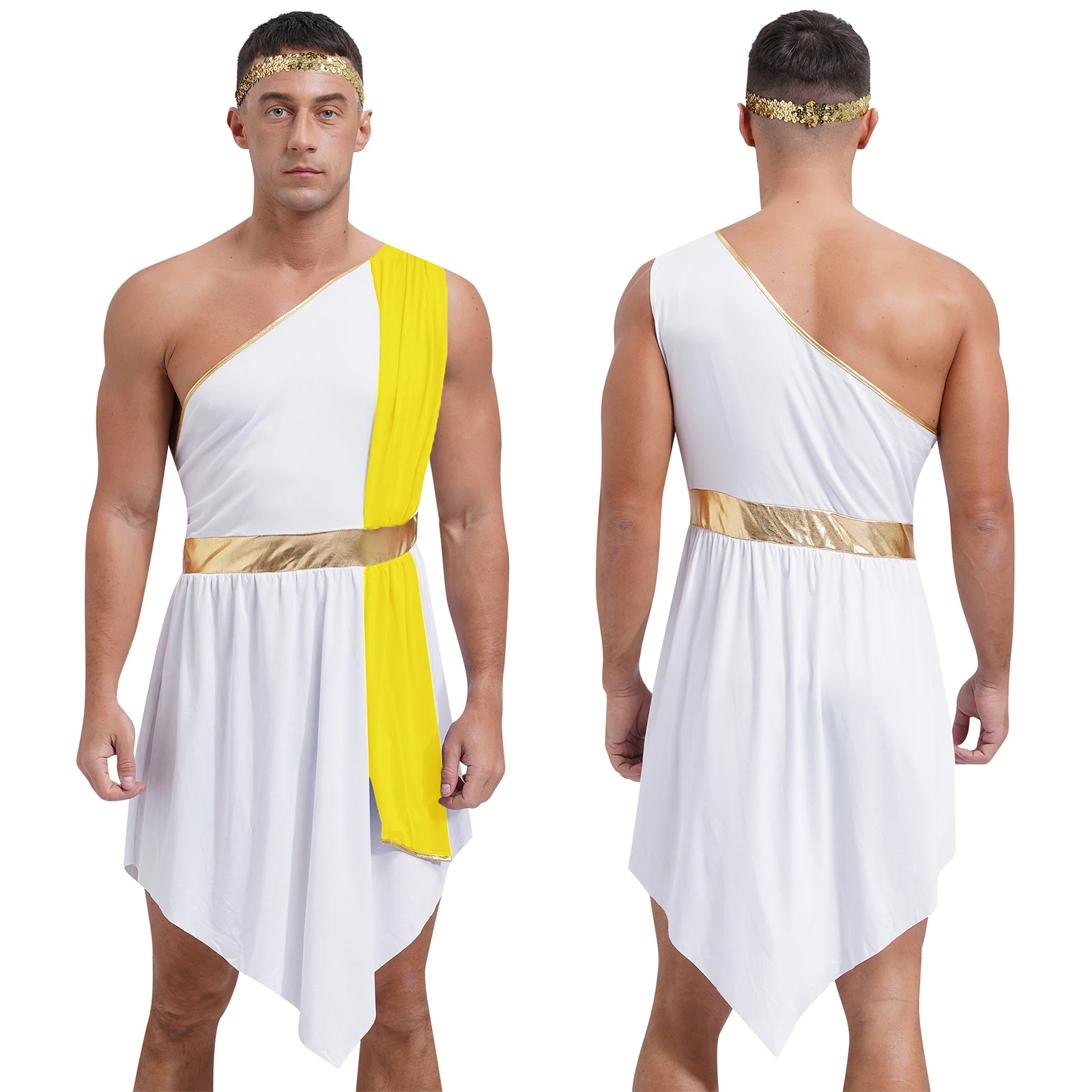 Vestido de túnica de gladiadores de Príncipe Toga romano de Halloween ...