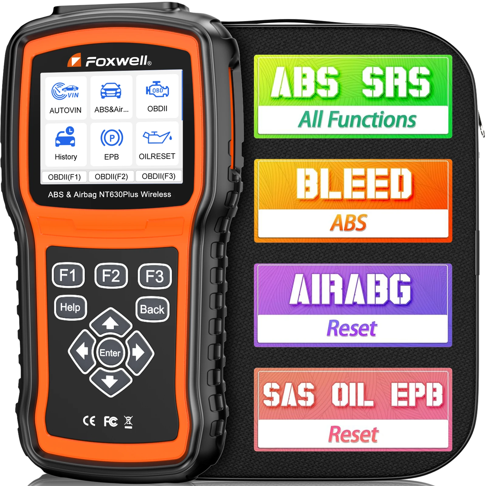 Foxwell-NT630-Plus-OBD2-Scanner-Car-Code-Reader-ABS-Bleeding-SRS-Reset ...