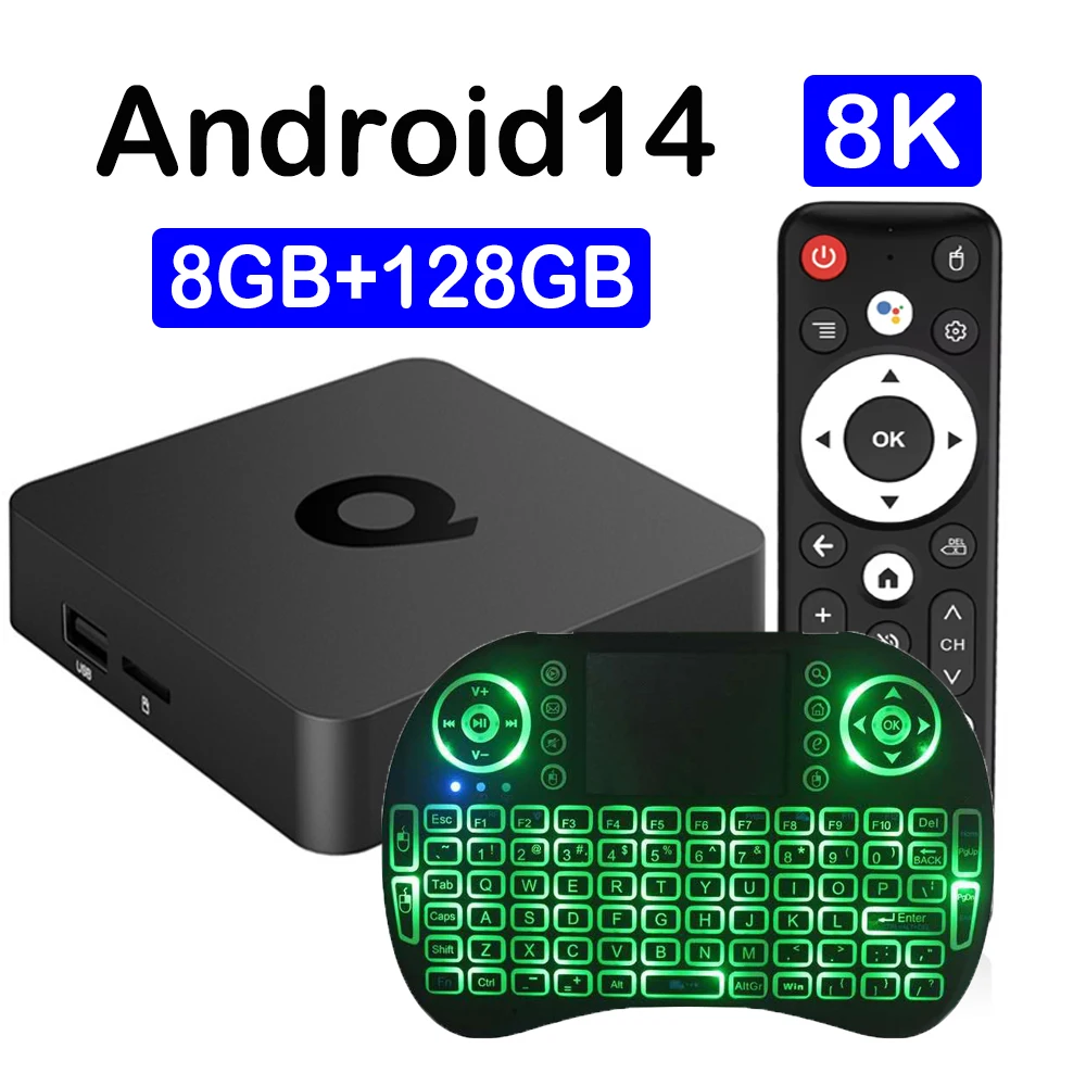 2025 Q1 TV Box Android 14 Bluetooth 5.4 8K Ultra Allwinner H313 5G Wifi ...