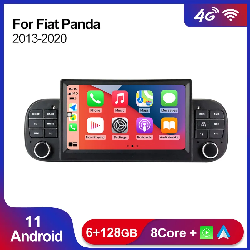 Wireless-Carplay-2Din-Android-11-6-128G-For-Fiat-Panda-2013-2020-Car ...