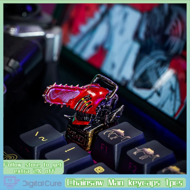 Chainsaw-Man-Gun-Demon-Keycaps-Anime-Themed-1pcs-Customized-Resin-3d ...