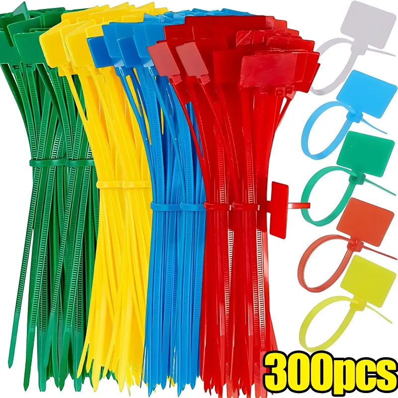 Color-Cable-Tie-Self-locking-Nylon-Label-Cable-Ties-Plastic-Loop-Ties ...