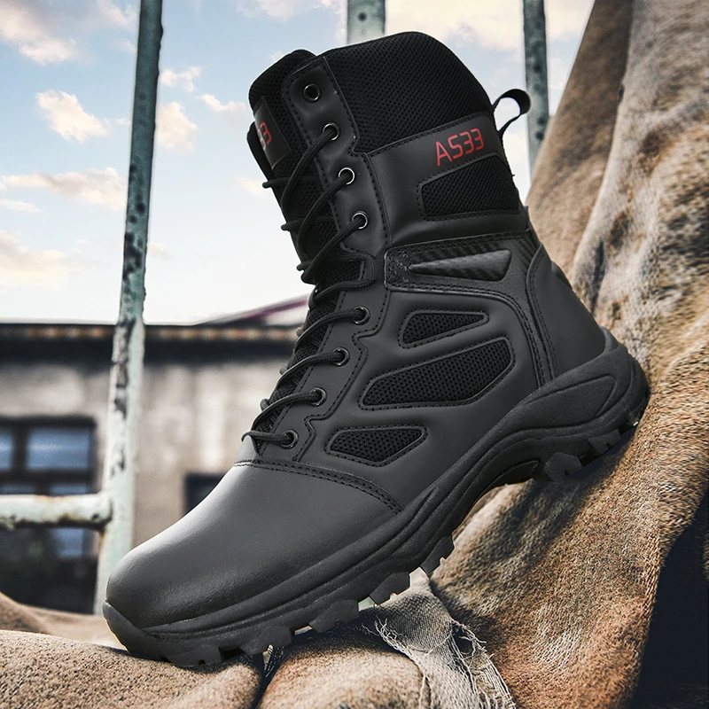 Botas de combate para hombre, zapatos de entrenamiento al aire libre ...