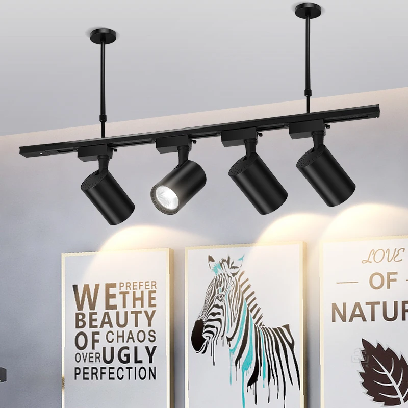 Hanging-Led-Track-Light-220V-Whole-Set-Fixture-Rail-Spot-Lighting-20-30 ...