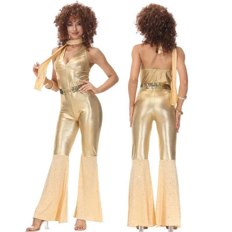 Disfraz de hippie de los años 80 para mujer, disfraz de baile para ...