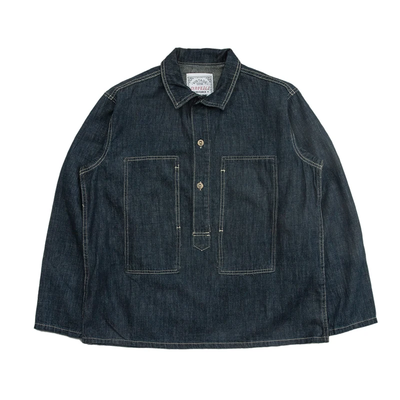 Vintage-Spring-Cargo-Pocket-Workwear-Blue-Jean-Uniform-Oversized-Denim ...