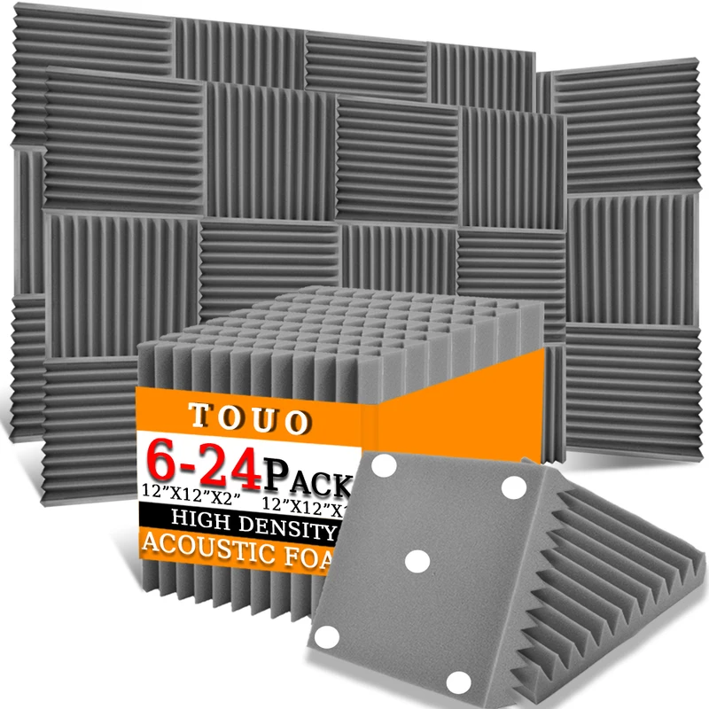 TOUO-Acoustic-Foam-Panel-Studio-6-24-Pcs-Music-Studio-High-Density ...