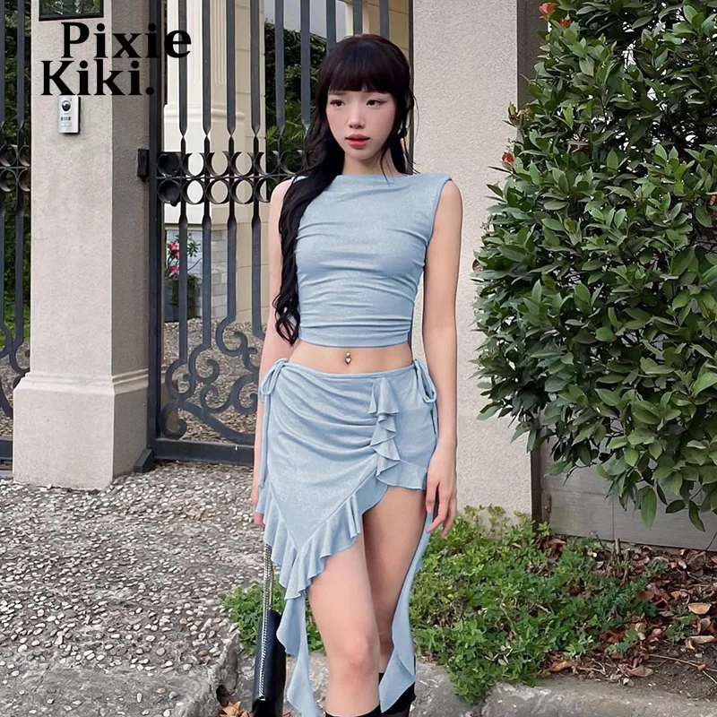 PixieKiki-conjunto-Sexy-de-2-piezas-para-mujer-ropa-de-Club-falda ...