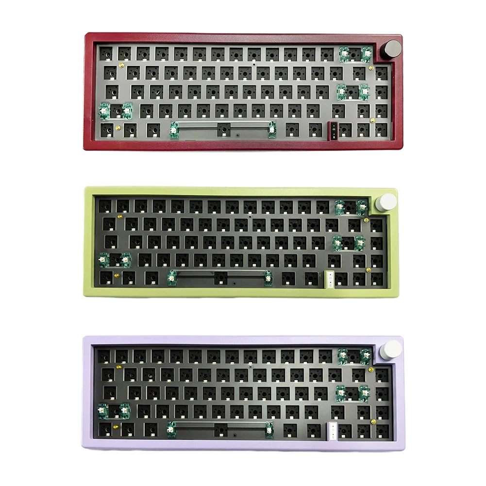GMK67 스왑 가능 기계식 키보드 개스킷 키트 블루투스 2.4G 무선 3 모드 키보드, 사용자 정의 키트 RGB 백라이트 67 ...