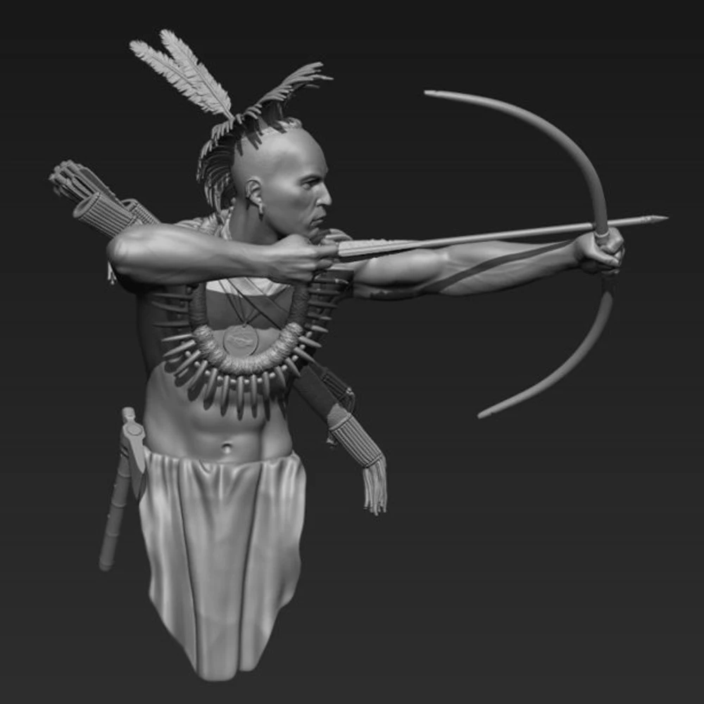 1-10-Pawnee-warrior-Resin-Model-figure-Bust-GK-War-theme-Unassembled ...