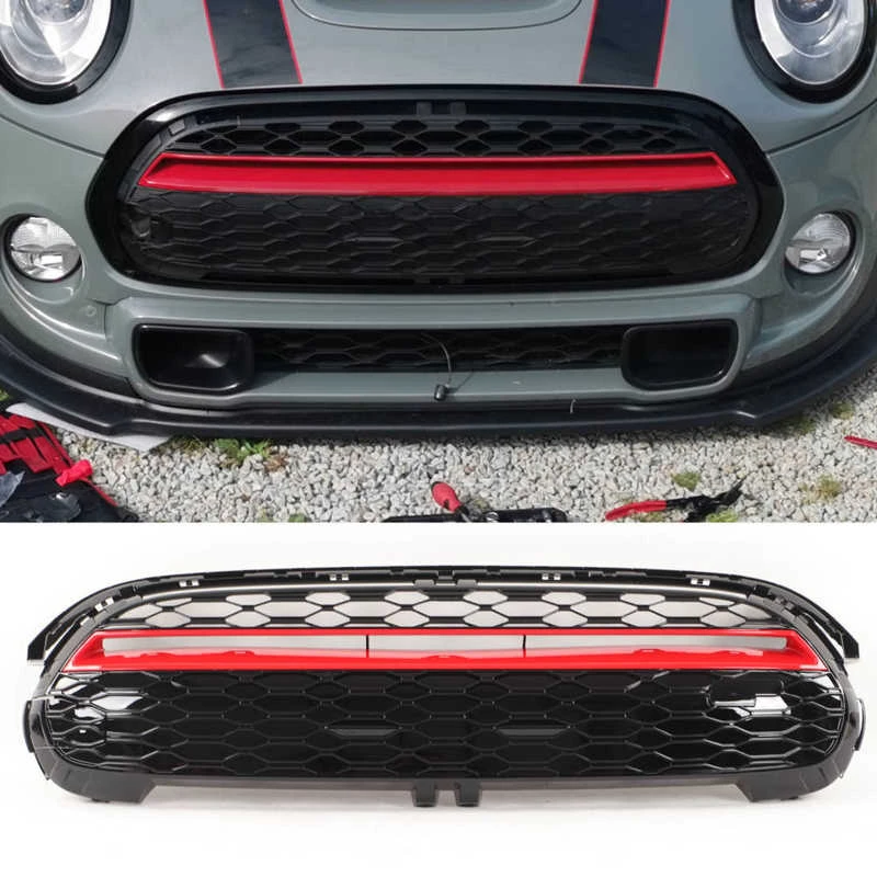 GP3 그릴 키트용 광택 블랙 프론트 범퍼 어퍼, MINI F55 F56 F57 One S JCW GP 2014 2021 교체| | - AliExpress