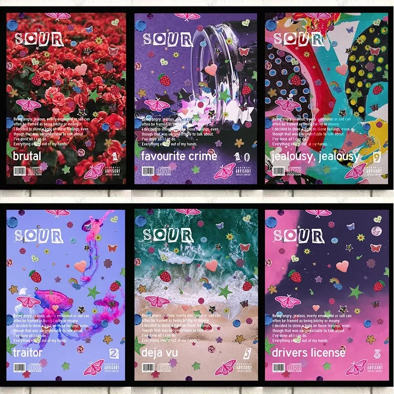 Sour-Olivia-Rodrigo-Music-Album-Cover-Poster-and-Print-Singer-Star ...