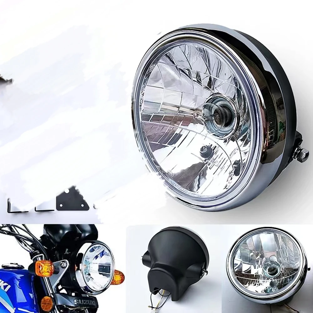 7-Universal-Motorcycle-Headlight-Amber-High-Low-Beam-Light-For-Honda ...