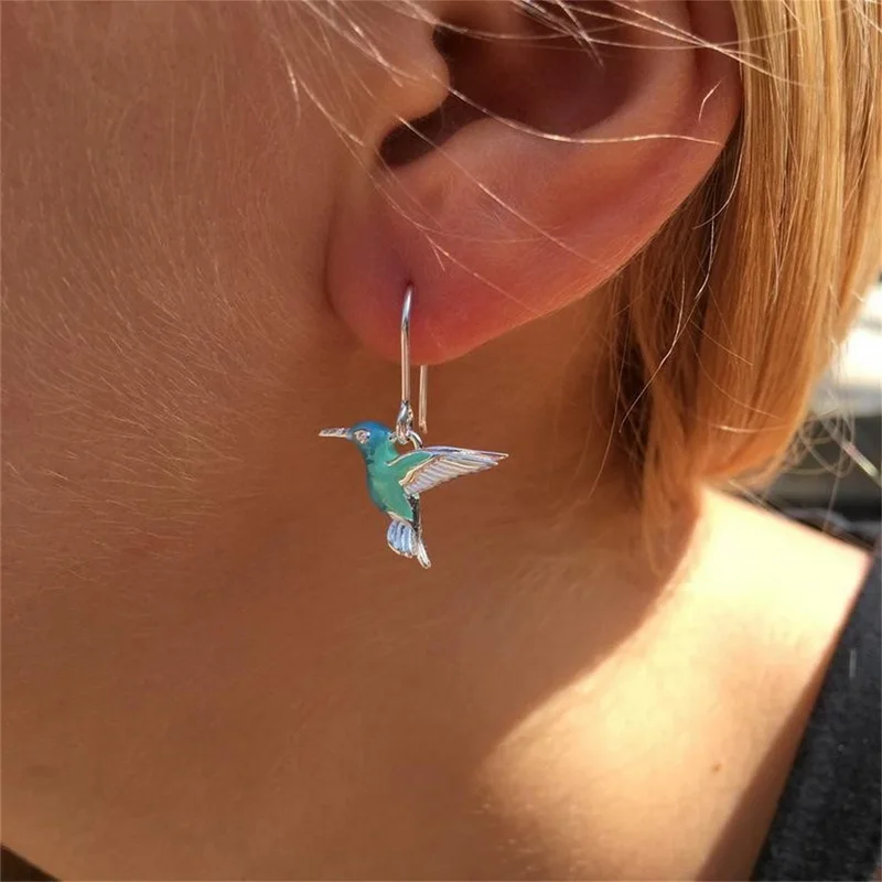 Hummingbird-Earrings-For-Women-Personality-Fashion-Earrings-Vintage ...