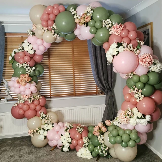 Pink And Green Birthday Balloons