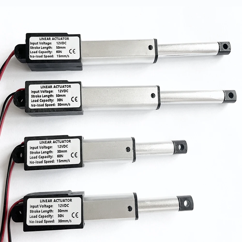 Micro-Linear-Actuator-DC-6V-12V-188N-Motor-Actuator-Linear-10-21-30-50 ...