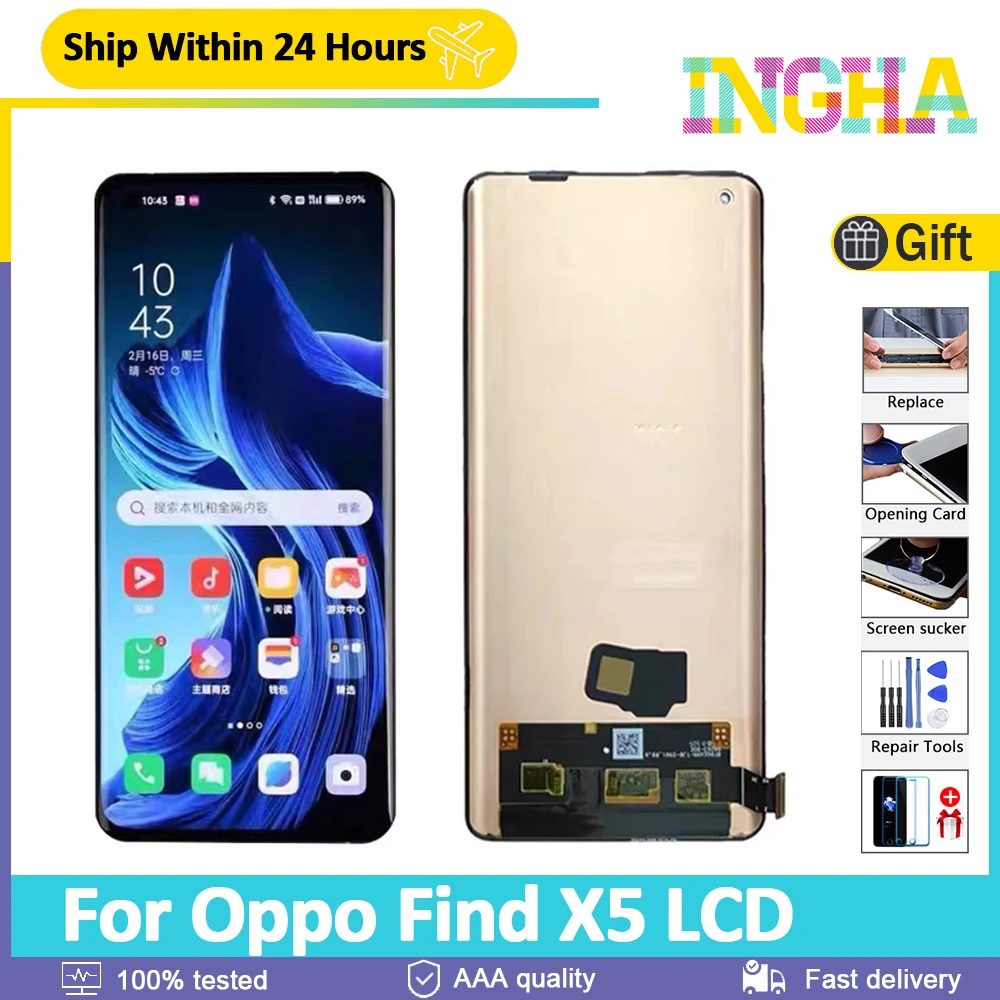 Original Amoled 6.55 " For Oppo Find X5 Lcd Display Touch Screen ...