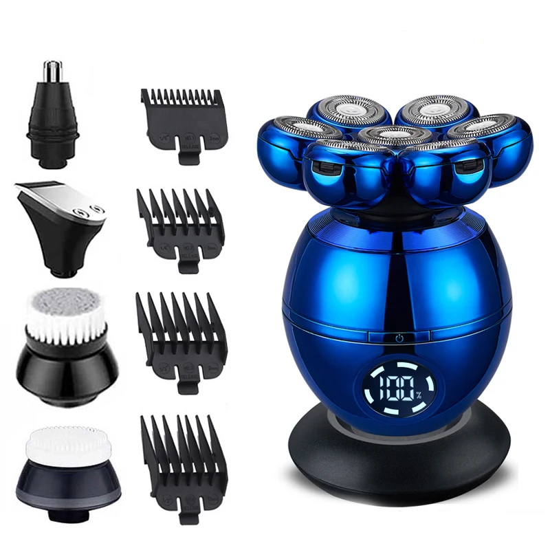 7D Floating Cutter Head Base Charging Portable Electric Shaver Men ...