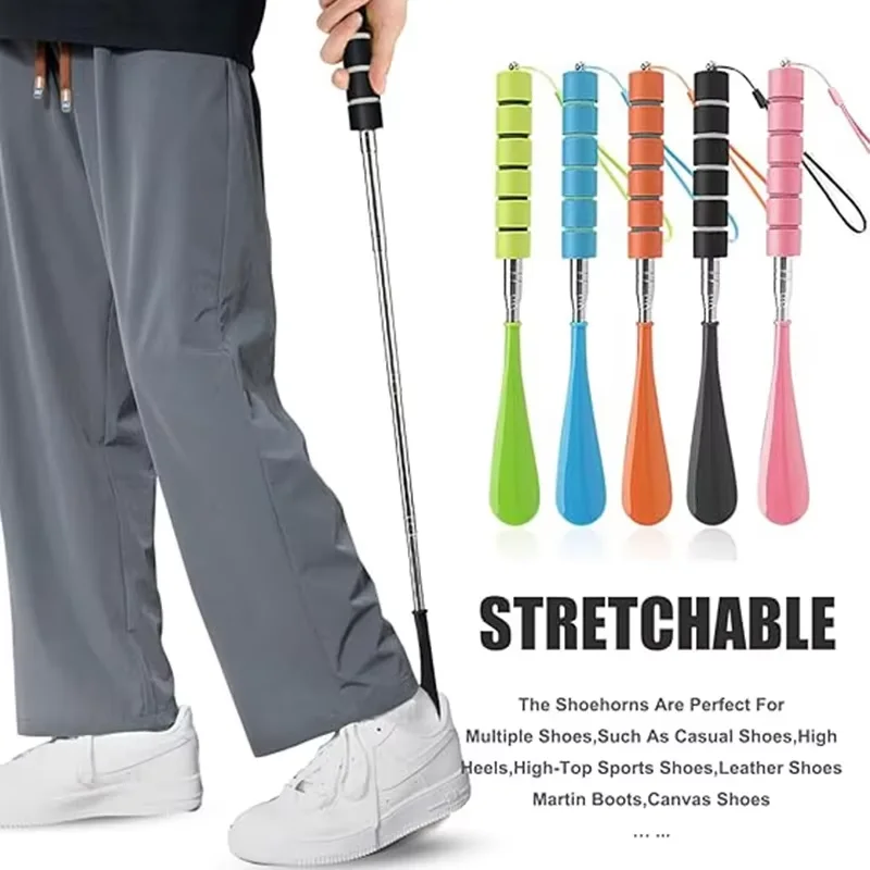 Elderly And Pregnant Women Long Stretchable Metal Shoehorn 30cm-71cm No ...