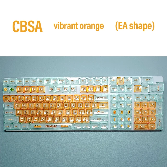 132 키 CBSA 프로파일 투명 키캡, 트레이 성형, 뼈없는 혼 주입, 기계식 키보드용 PC 키캡, 게이트론 체리 MX