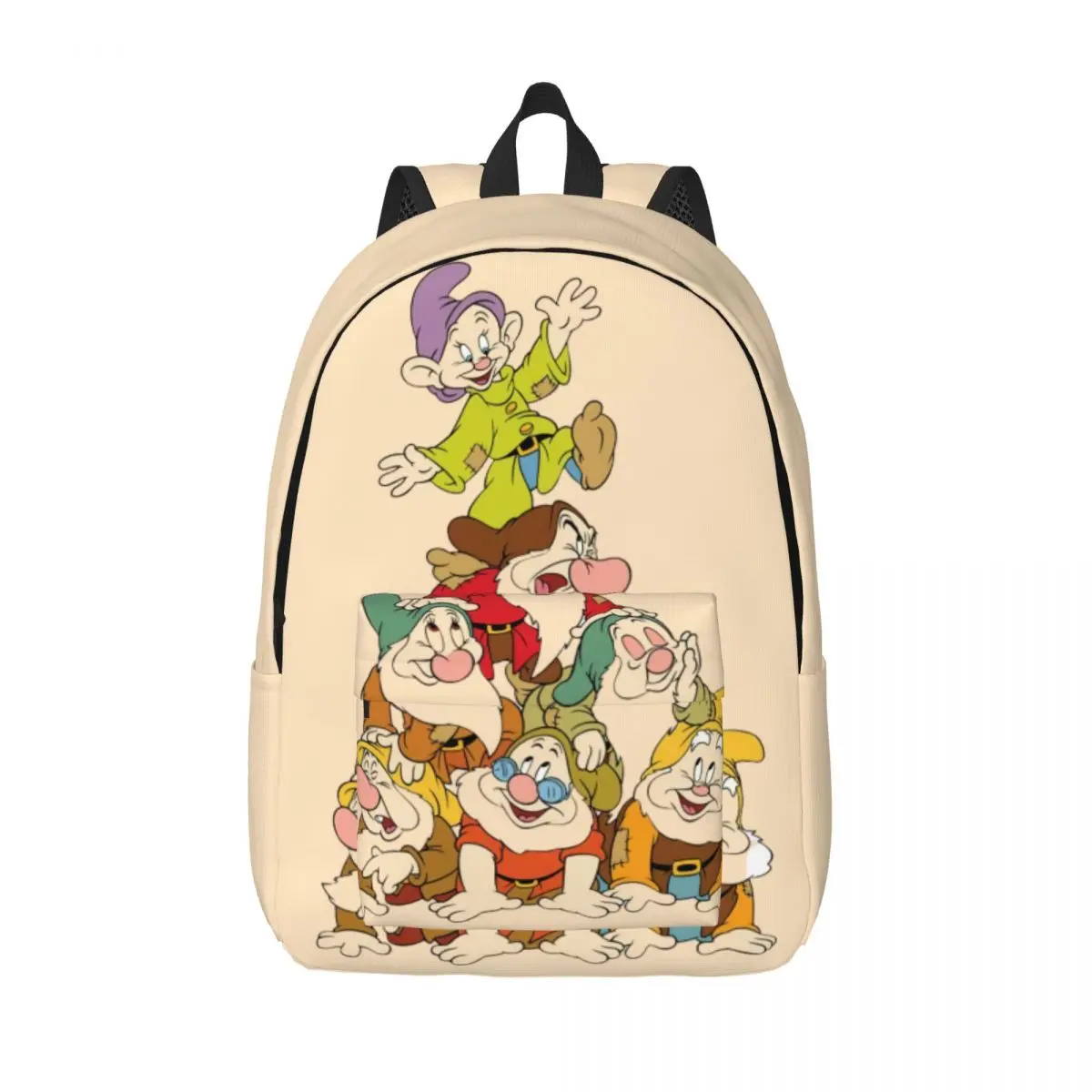 Custom Snow White And The Seven Dwarfs Canvas Backpacks for Women Men ...