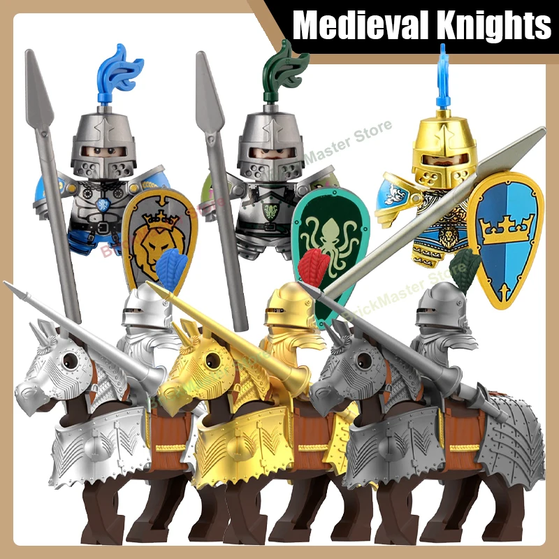Medieval Castle Gothic Knights Building Blocks Lion Octopus Golden ...