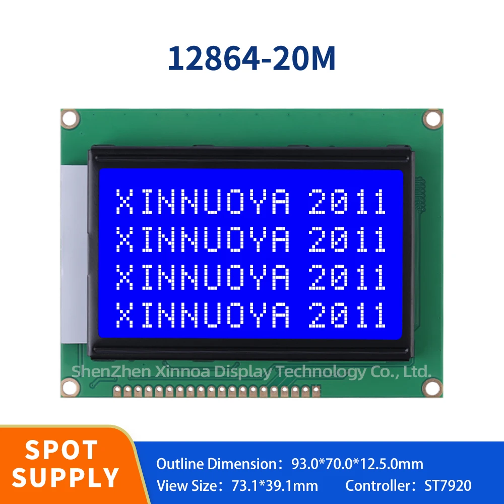 Lcm12864-20M-Font-Library-Screen-Blue-Film-Lcd-Module-12864Lcd-Display ...