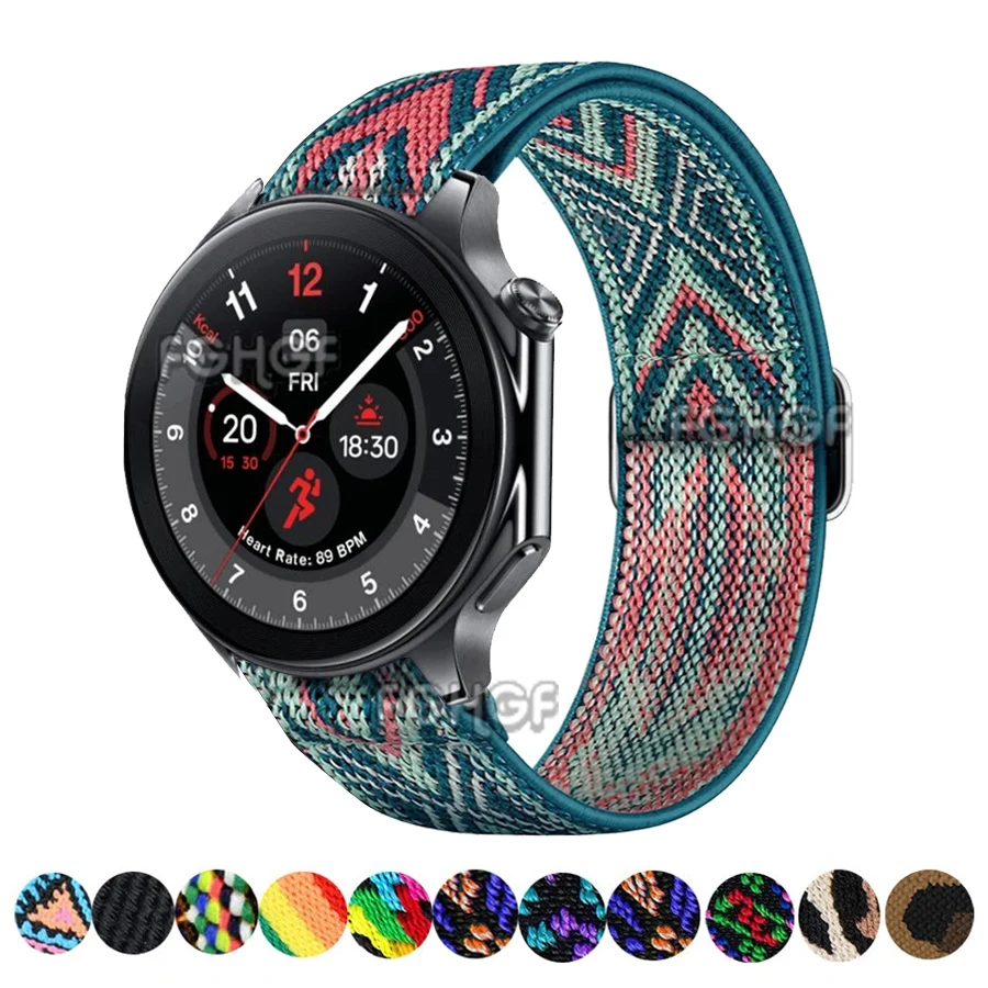 Elastic-Nylon-Loop-Strap-For-OnePlus-Watch-2-Smart-Watch-Band-Bracelet ...