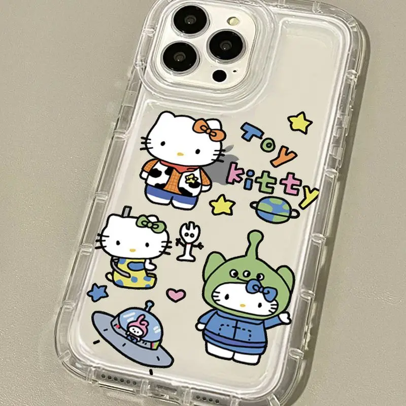 Sanrio funda transparente Hello Kitty para Samsung Galaxy S23 Ultra S22 ...
