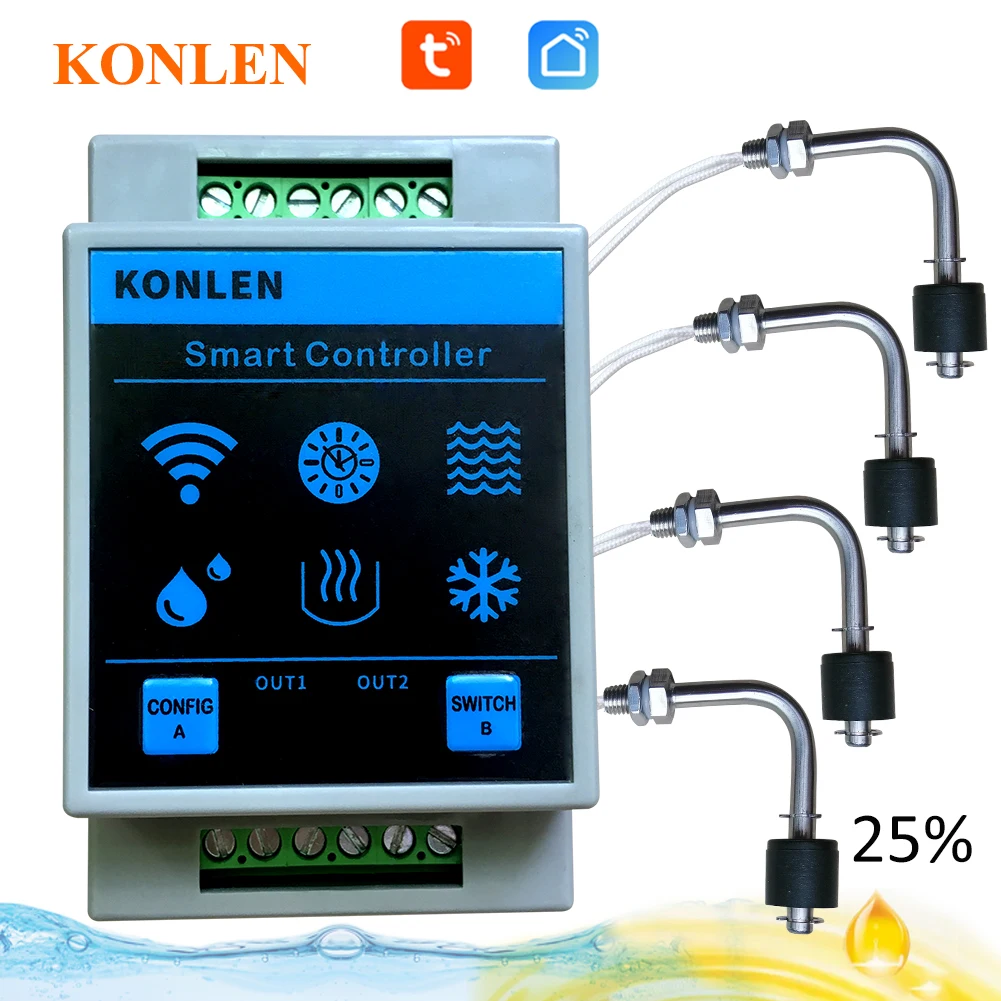 Tuya Wifi Fuel Water Leak Level Sensor Controller Smartlife Liquid ...