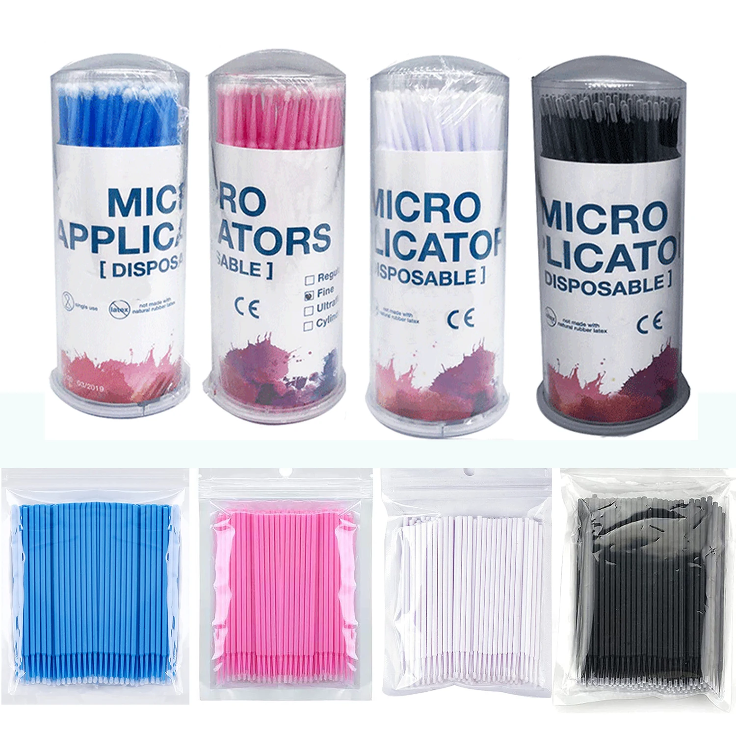 100pcs-lot-Dental-Micro-Brush-Disposable-Eyelash-Extension-Applicators ...