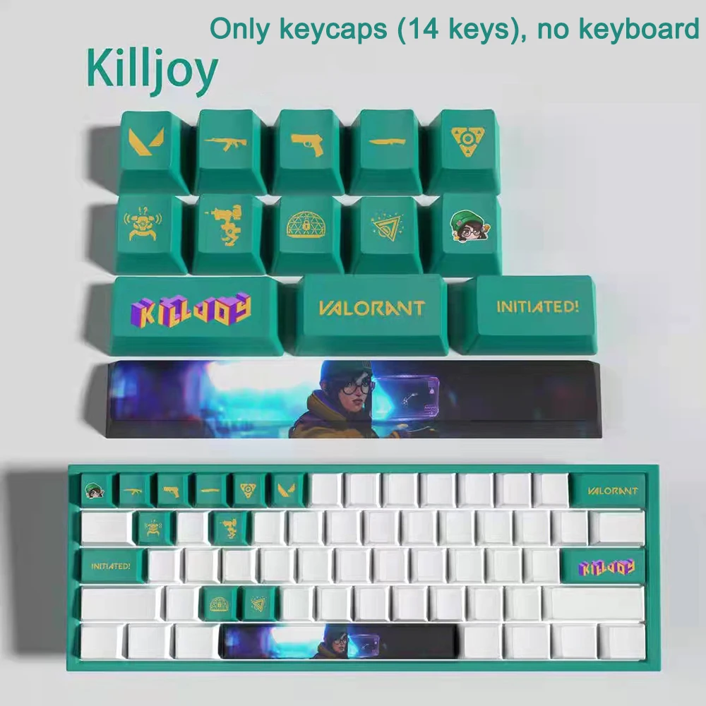 Valorant-keycaps-14-keys-Deadlock-Harbor-Jett-Viper-Brimstone-Sova-OEM ...