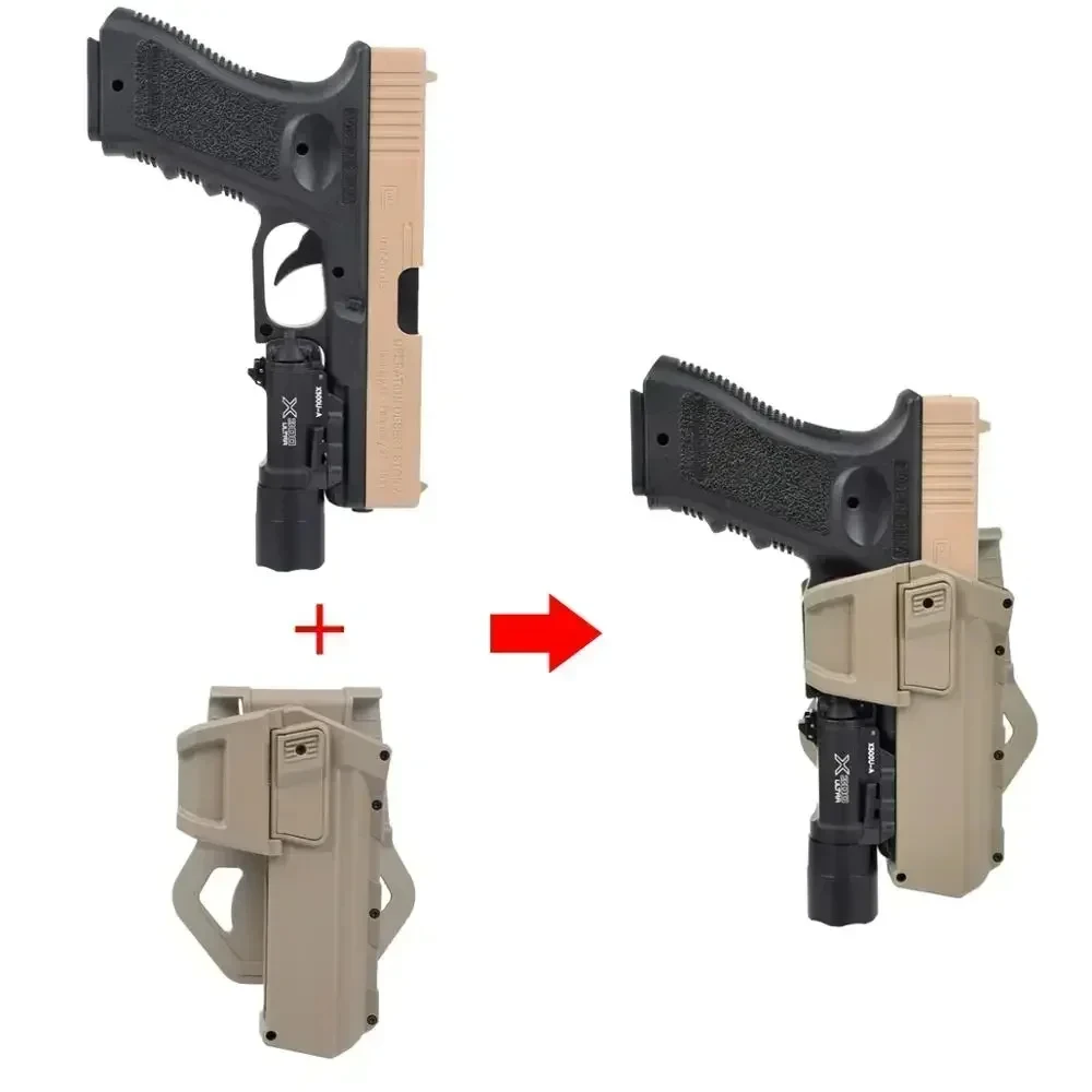Tactical-Glock-17-18-19-Movable-Pistol-Holster-IR-Laser-Flashlight ...