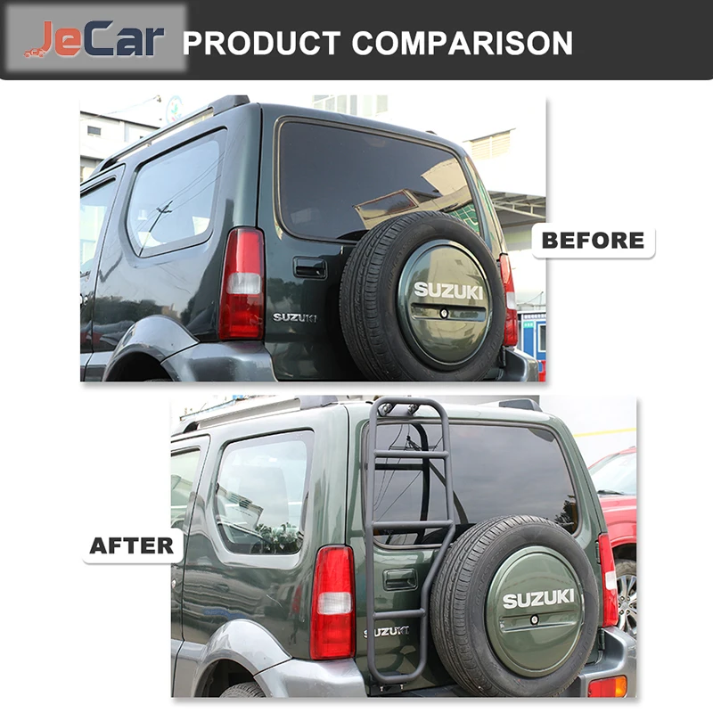 Jecar Aluminum Alloy Car Rear Door Tailgate Tail Trunk Ladder Protective Frame For Suzuki Jimny 2007 2017 Exterior Accessories Protective Frames AliExpress