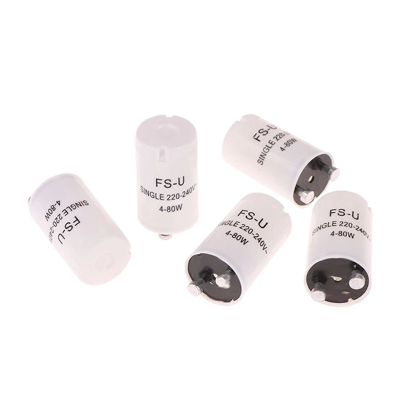 5pcs/set Single 220V-240V 4-80W Fluorescent Lamp Starter FS-U 25X TL ...