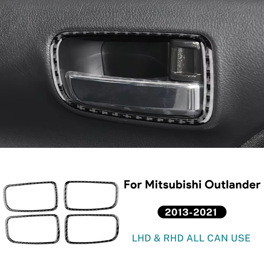 Real Soft Carbon Fiber Trim Sticker LHD RHD For Mitsubishi Outlander ...