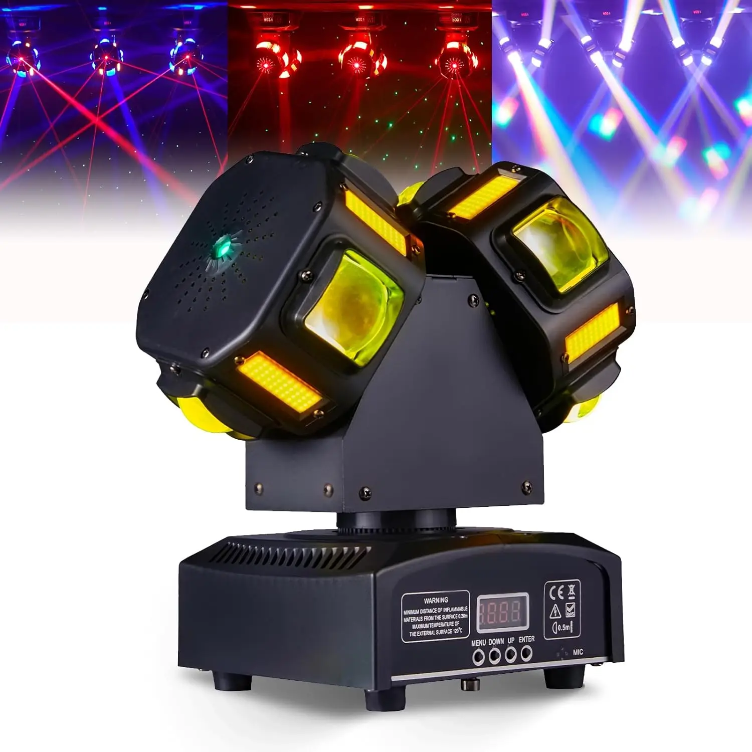 Iluminação de palco 120W Feixe Laser LED DJ Lâmpada Dmx512 Cabeças ...