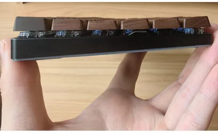 Black Walnut Ultra-thin Low-profile Keycaps Custom Transparent MX ...