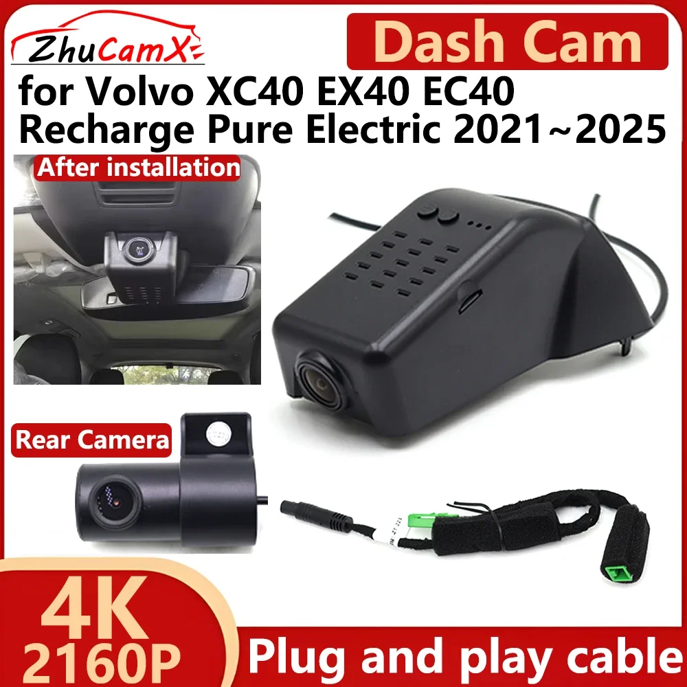 ZhuCamX for Volvo XC40 EX40 EC40 Recharge Pure Electric 2021~2025 4K ...